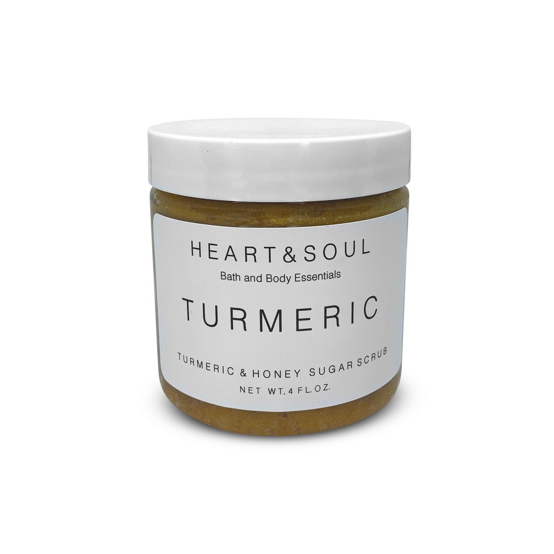 Natural Handmade Vegan Turmeric Honey Sugar Scrub-cruelty Free Sugar ...