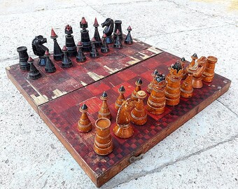 Antique chess set | Etsy