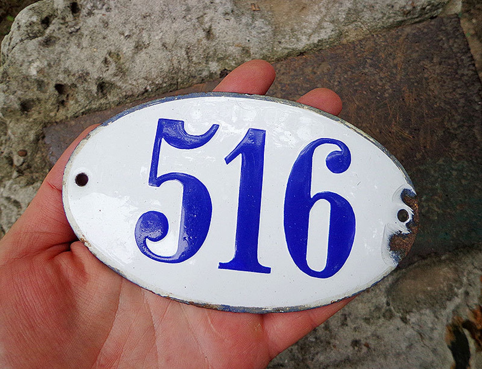 Big room door number 516 enamel soviet vintage apartment | Etsy