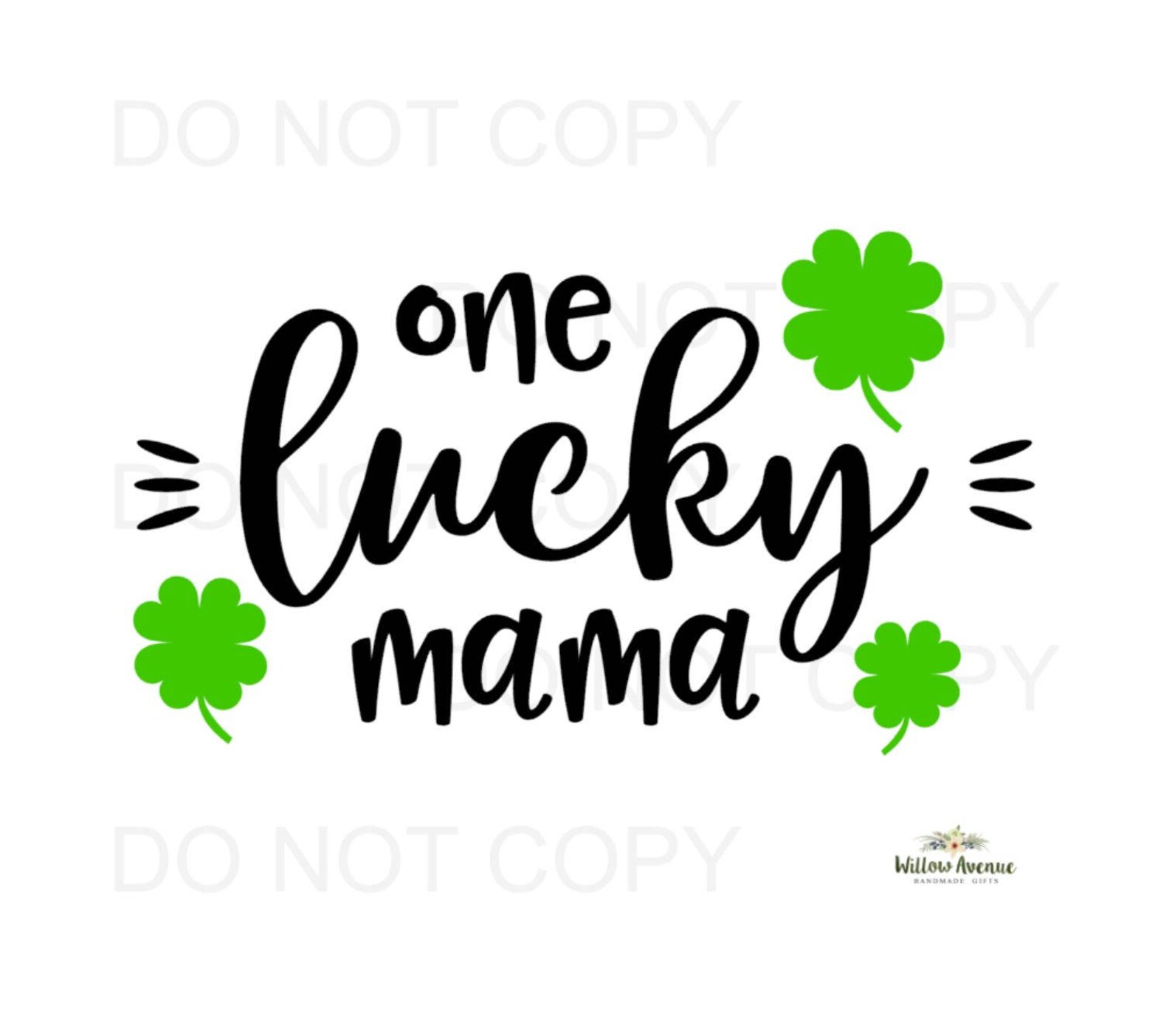 One Lucky Mama Svg Digital Cut File For Silhouette Cameo Etsy
