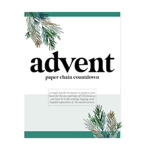 PRINTABLE Advent Paper Chain Scripture Countdown | Advent Printable ...