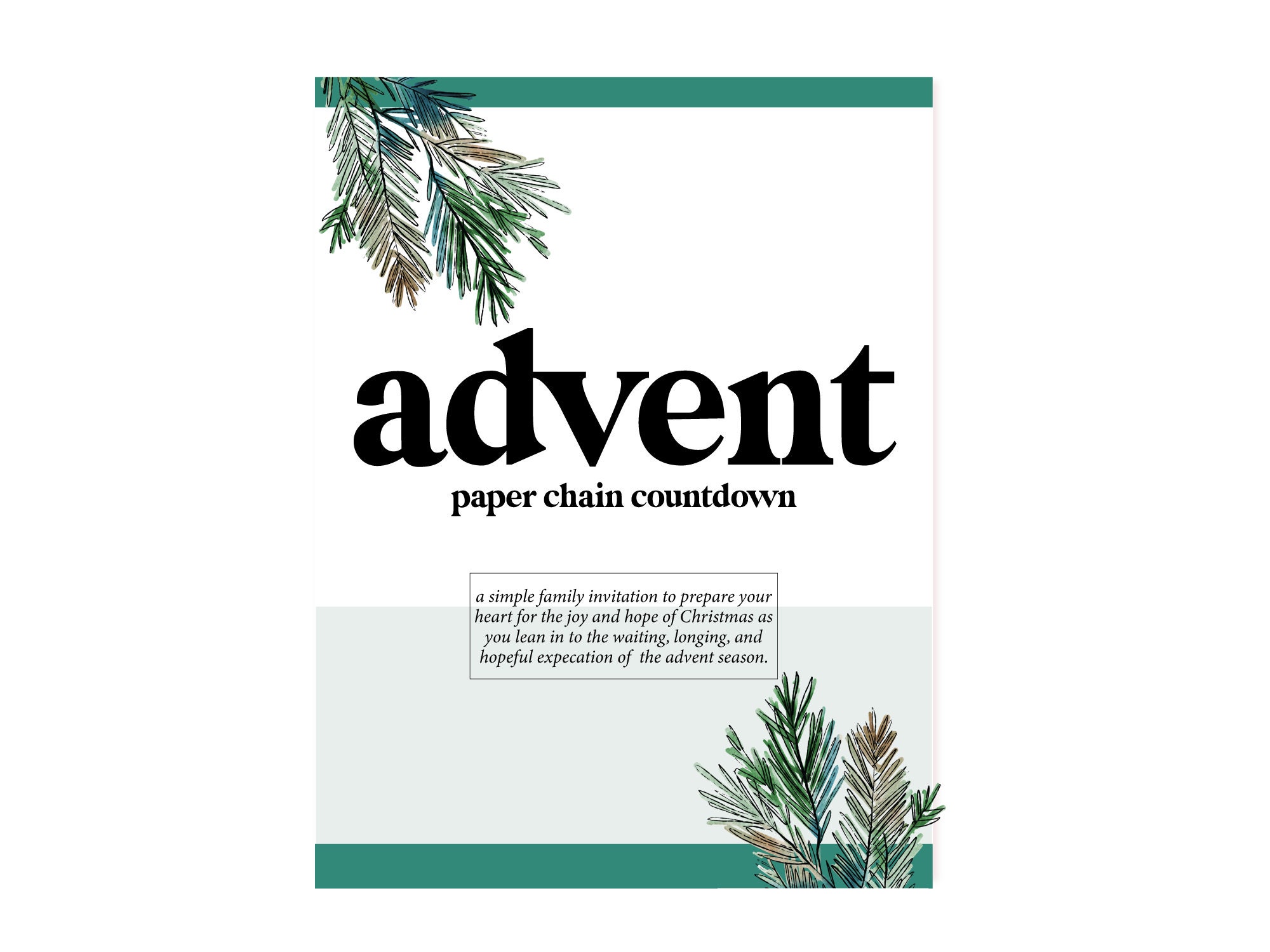 PRINTABLE Advent Paper Chain Scripture Countdown | Advent Printable ...
