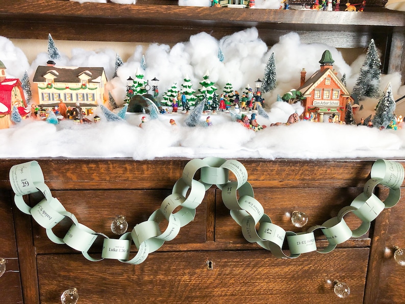 PRINTABLE Advent Paper Chain Scripture Countdown | Advent Printable ...