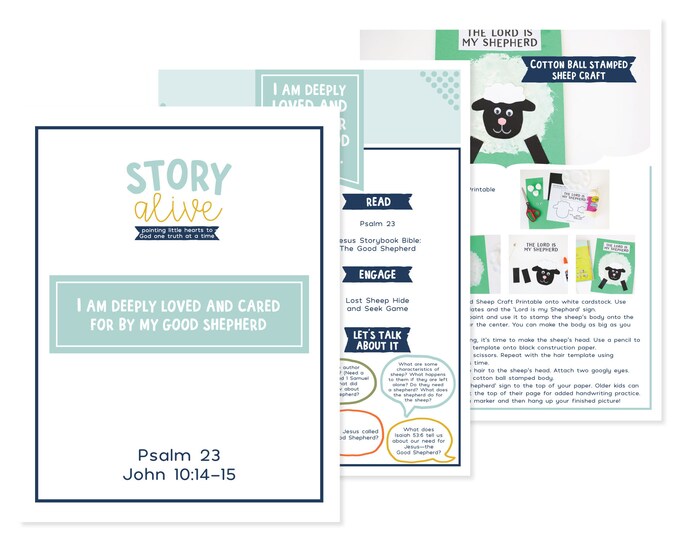 PRINTABLE Psalm 23 Story Alive Bible Activity Pack | Kids Bible Study ...