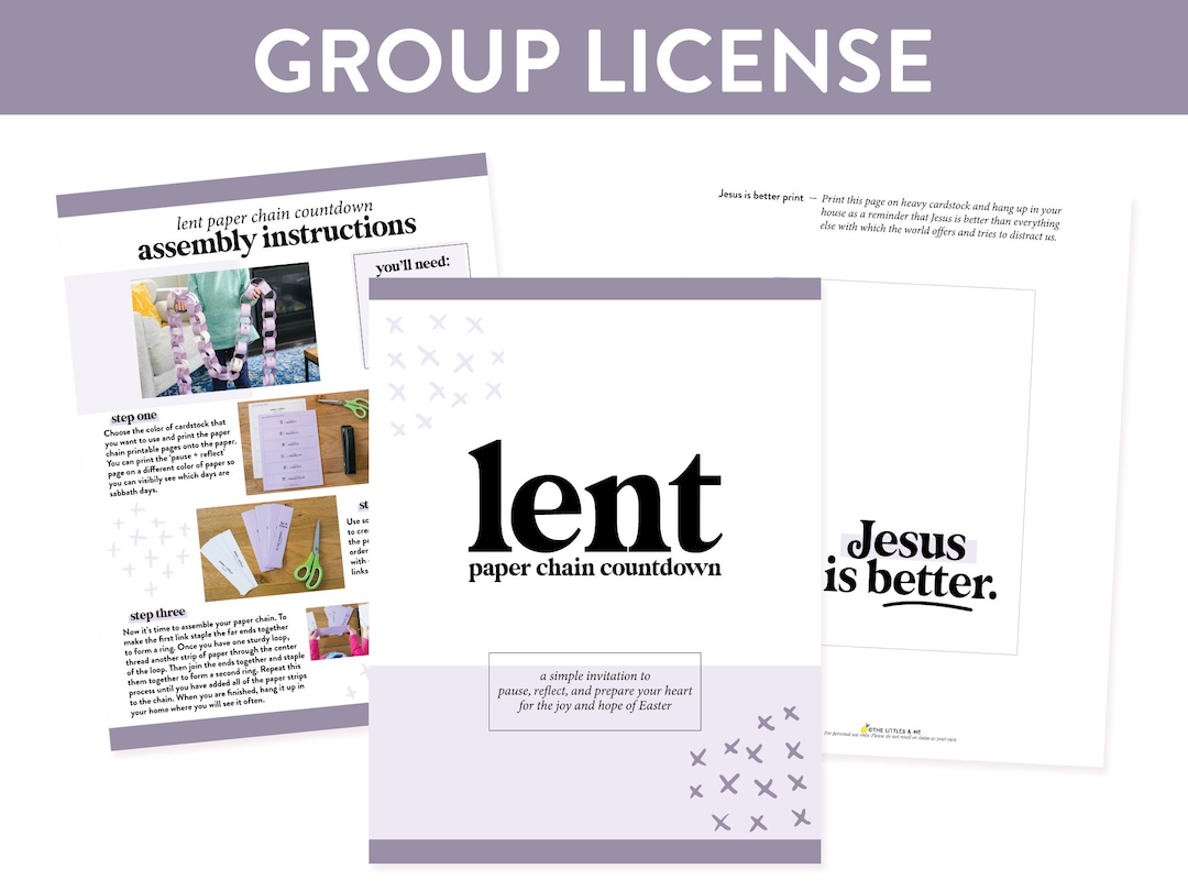 PRINTABLE Lent Paper Chain Scripture Countdown | Lent Printable ...