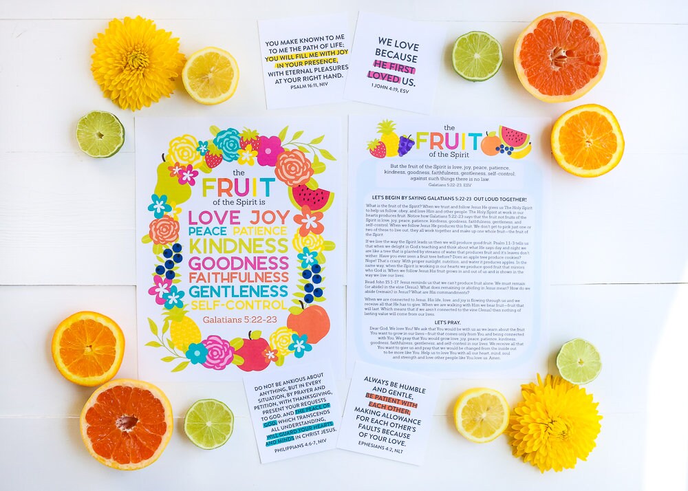 Extended License PRINTABLE Fruit of the Spirit Bible Activity Pack ...