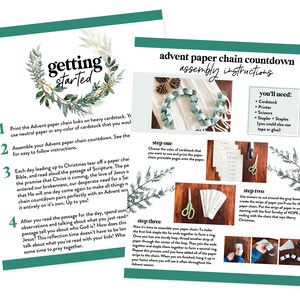 PRINTABLE Advent Paper Chain Scripture Countdown | Advent Printable ...