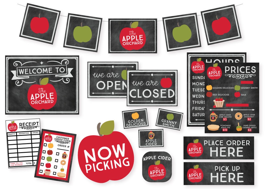 PRINTABLE Apple Orchard Pretend Play Kit | Kids Pretend Play ...