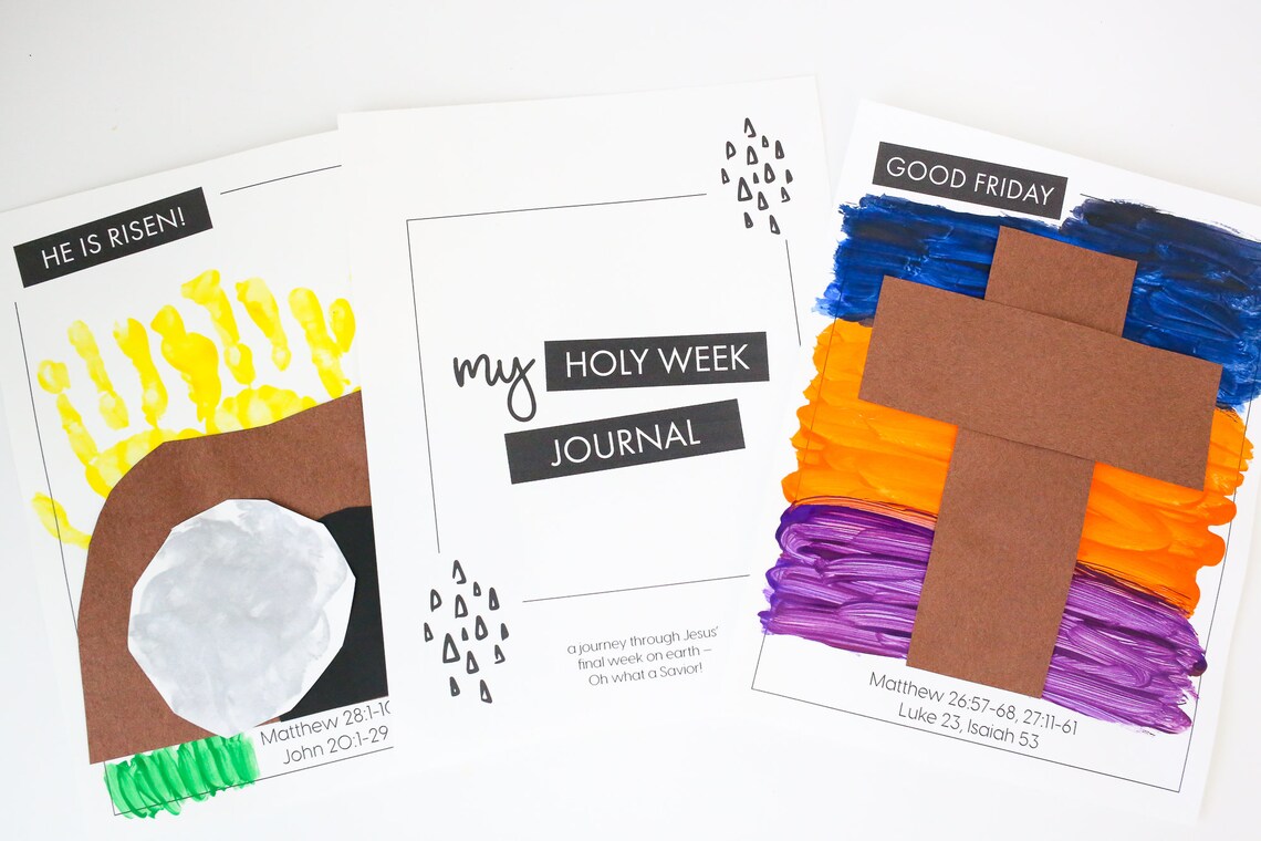 PRINTABLE Holy Week Journal for Kids | Holy Week Activities | Easter ...