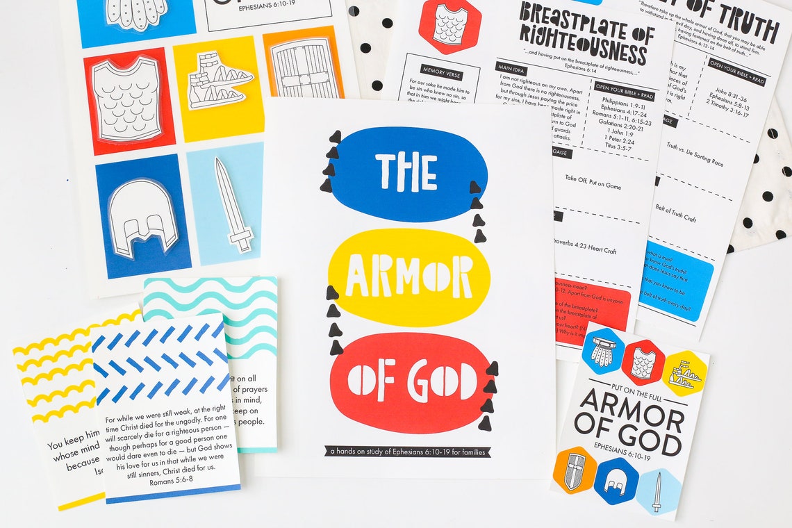 PRINTABLE the Armor of God Activity Pack Bible Activity - Etsy
