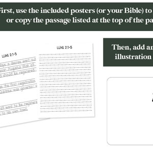 PRINTABLE Advent Scripture Copywork Tracing Journal | Luke 2 Christmas ...