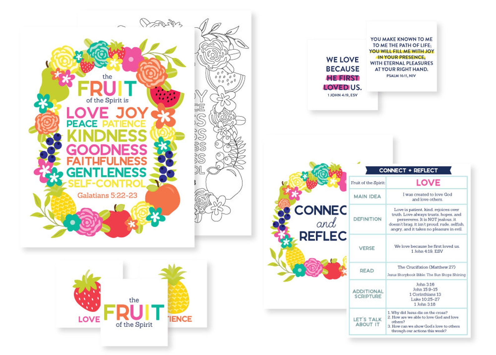 PRINTABLE Fruit of the Spirit Bible Activity Pack Bible Activity Kids ...