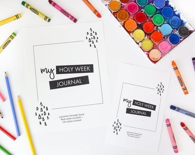 PRINTABLE Holy Week Journal for Kids Holy Week Activities Easter Kids ...