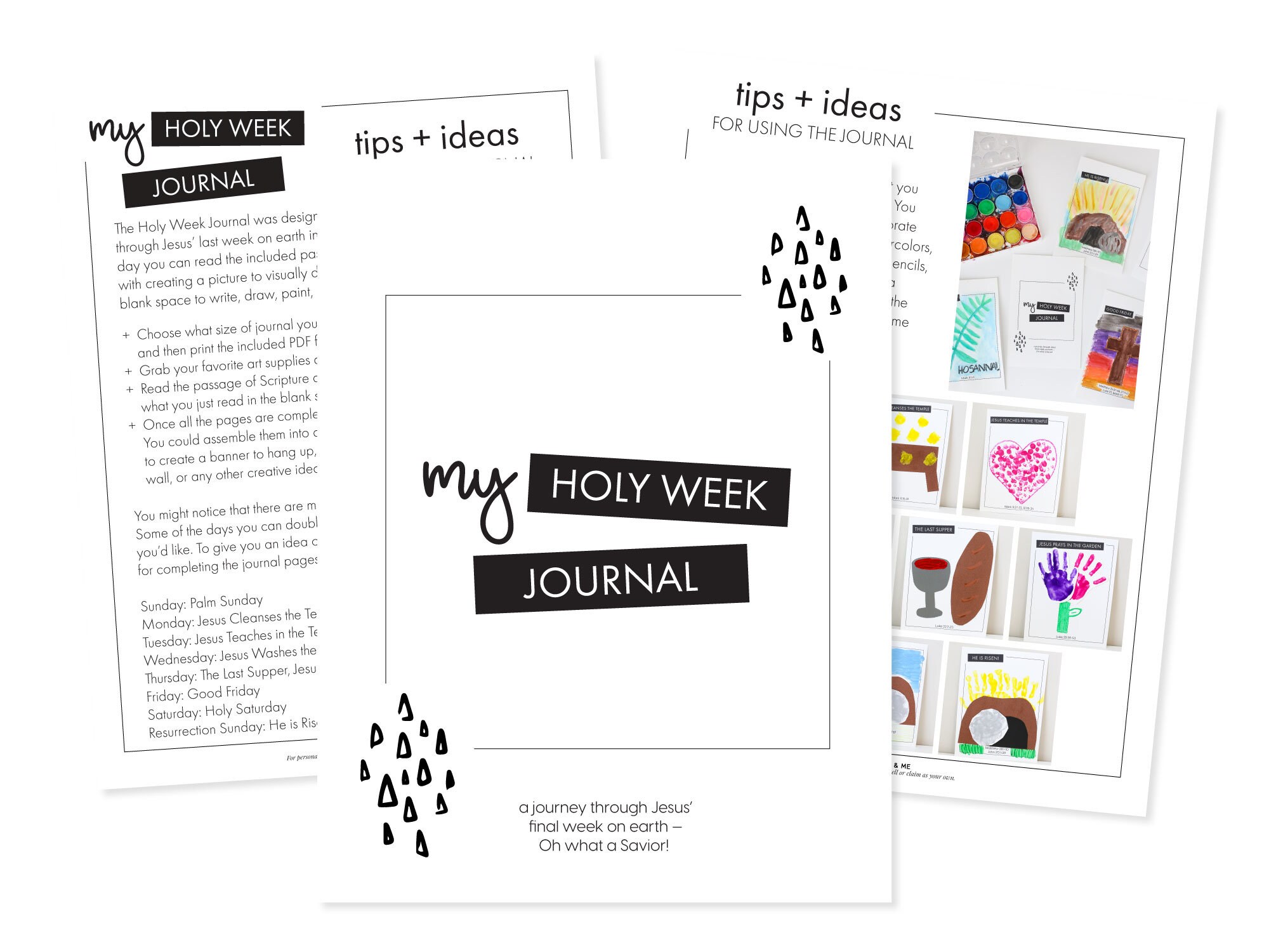 PRINTABLE Holy Week Journal for Kids Holy Week Activities | Etsy