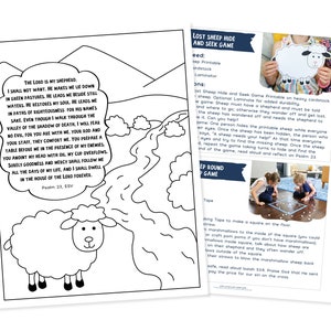 PRINTABLE Psalm 23 Story Alive Bible Activity Pack Kids - Etsy
