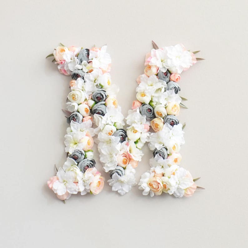 Floral Letter Wedding Decor Table Sign Flower Letter. - Etsy