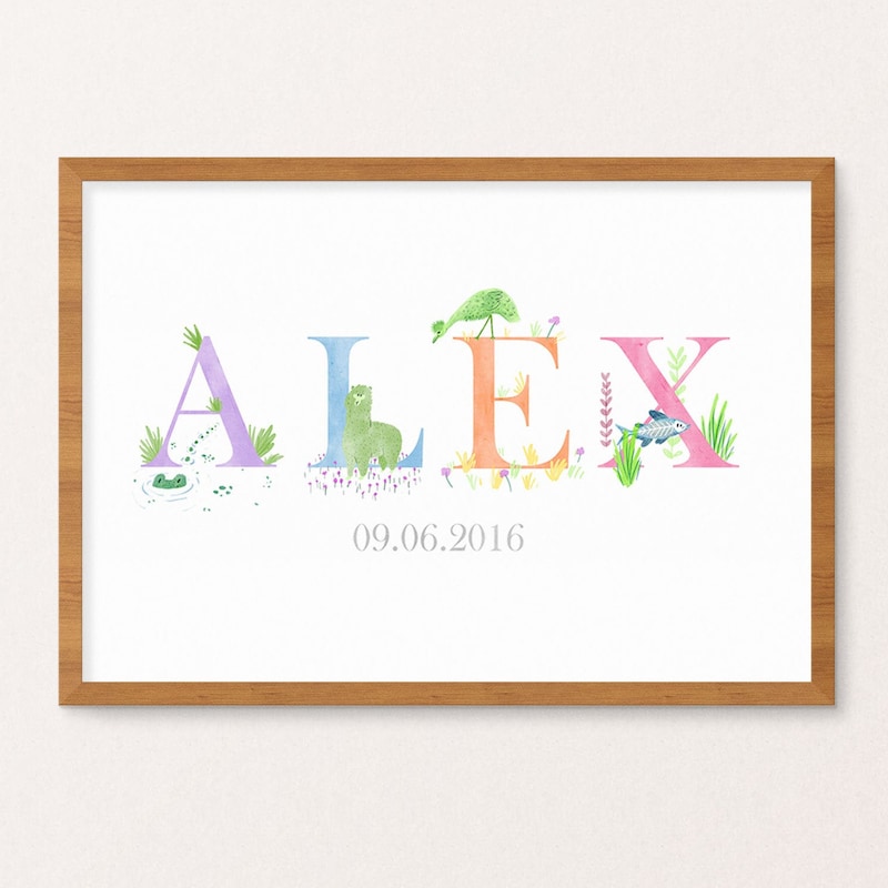 Baby Name Print - Etsy