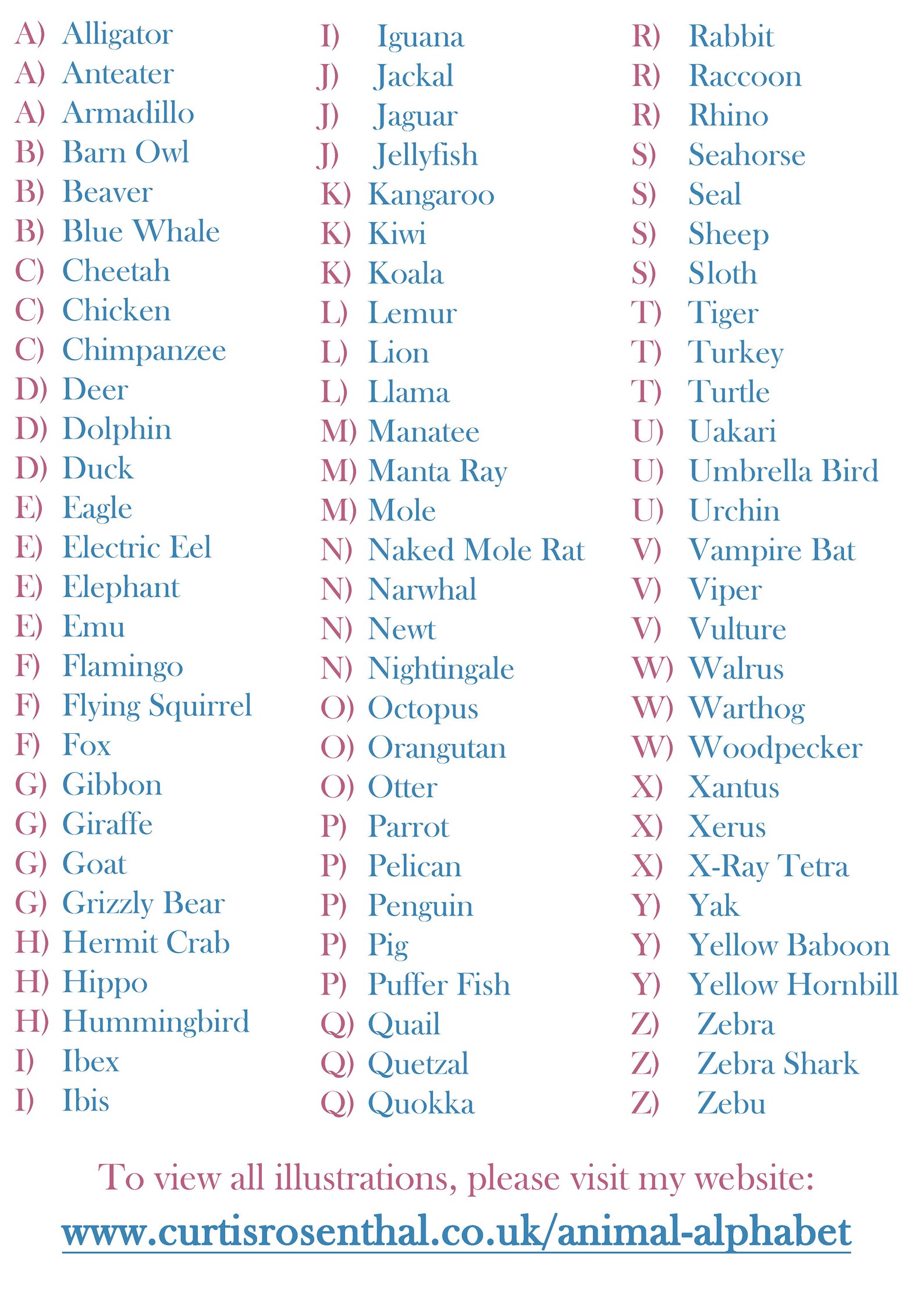 Animal Alphabet Personalised Baby Name Print, Customised Child's Name ...