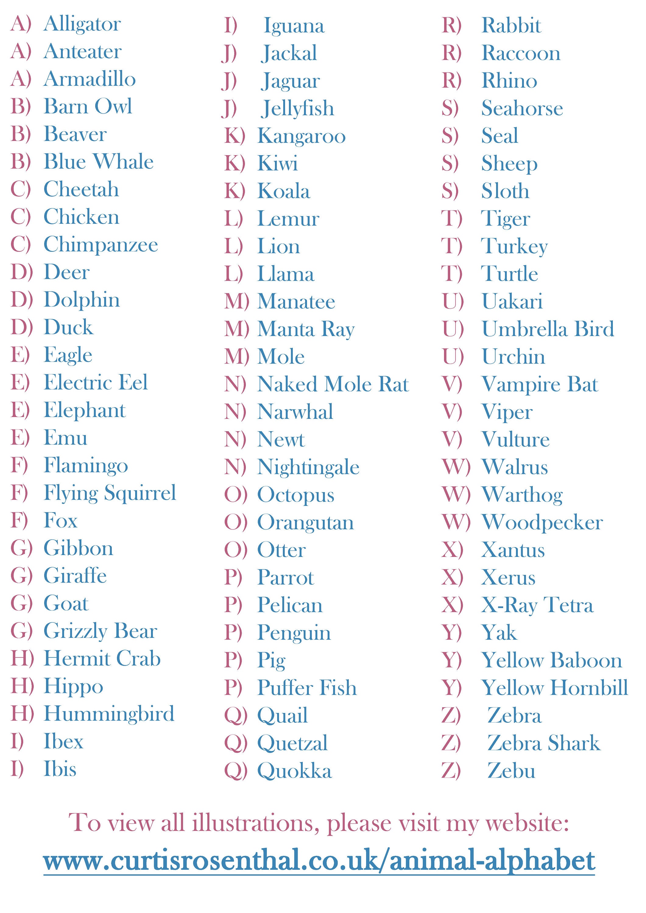 Animal Alphabet Personalised Baby Name Print, Customised Child's Name ...