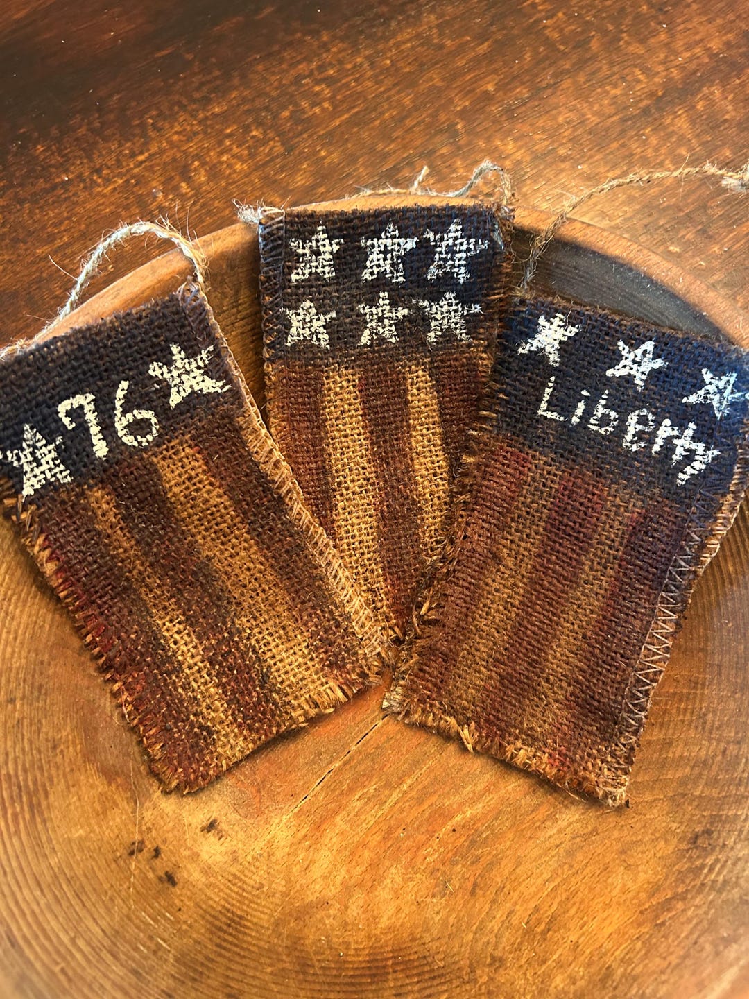 Americana Primitive Ornaments, Flag Ornaments, Prim Flags, Prim 4th of ...