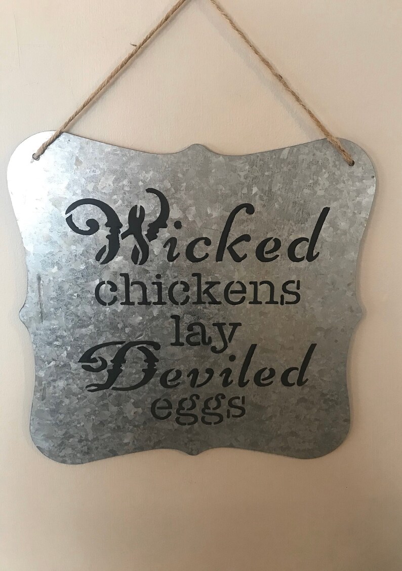 Wicked Chicken Sign, Easter, Easter Sign, Hanging Decor, Spring Decor ...