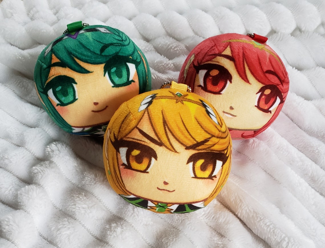 Aegis Girls Pyra Mythra Pneuma Manjuu Plush Keychain - Etsy