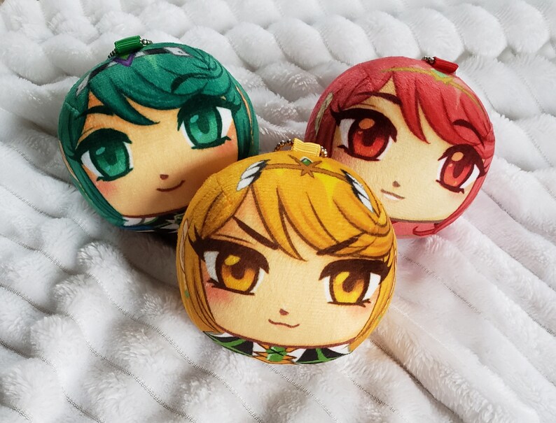 Aegis Girls Pyra Mythra Pneuma Manjuu Plush Keychain - Etsy
