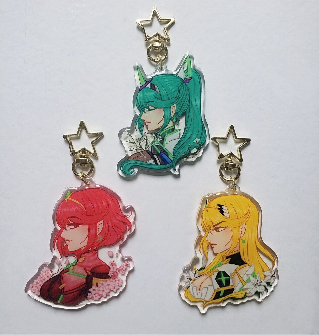 Xenoblade Chronicles 2 Pyra Mythra Pneuma Aegis Floral Charms - Etsy
