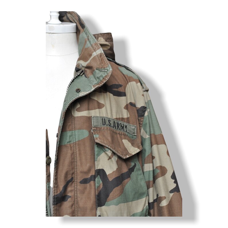 Vintage US Army Green Camouflage Jacket Unisex Loose Fit - Etsy
