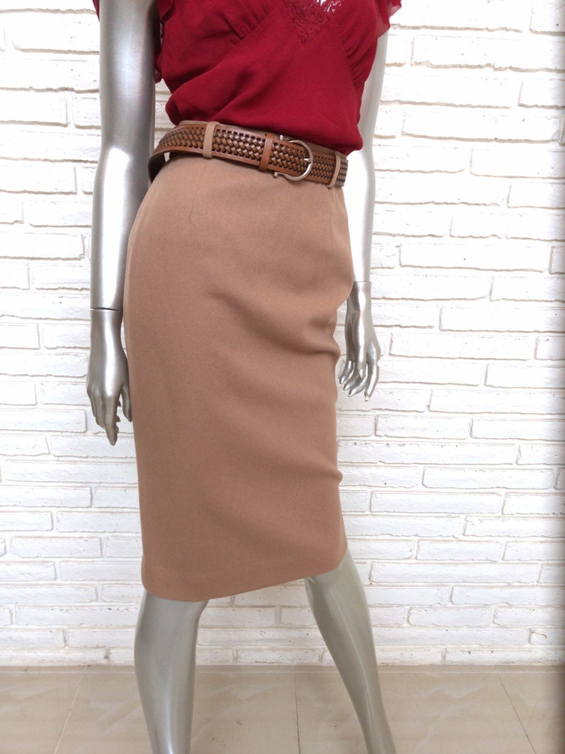 Vintage Women's Two Piece Camel Wool Skirt Suit Double - Etsy