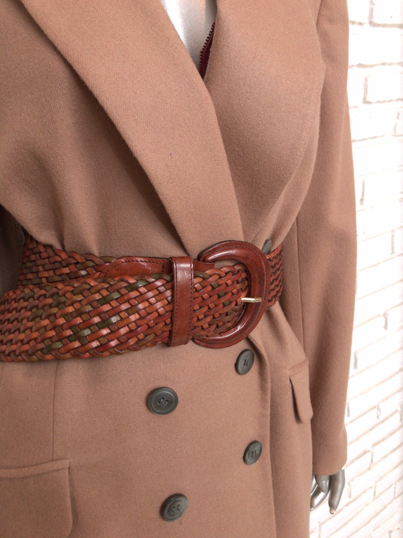 Vintage Women's Two Piece Camel Wool Skirt Suit Double - Etsy