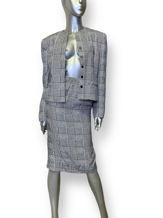 Vintage David Hayes Suit silk Blazer and Pencil skirt… - Gem
