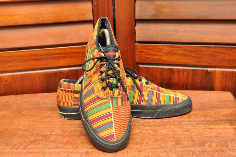 Vintage African Print Kente Ankara Converse Sneakers Mens Size | Etsy
