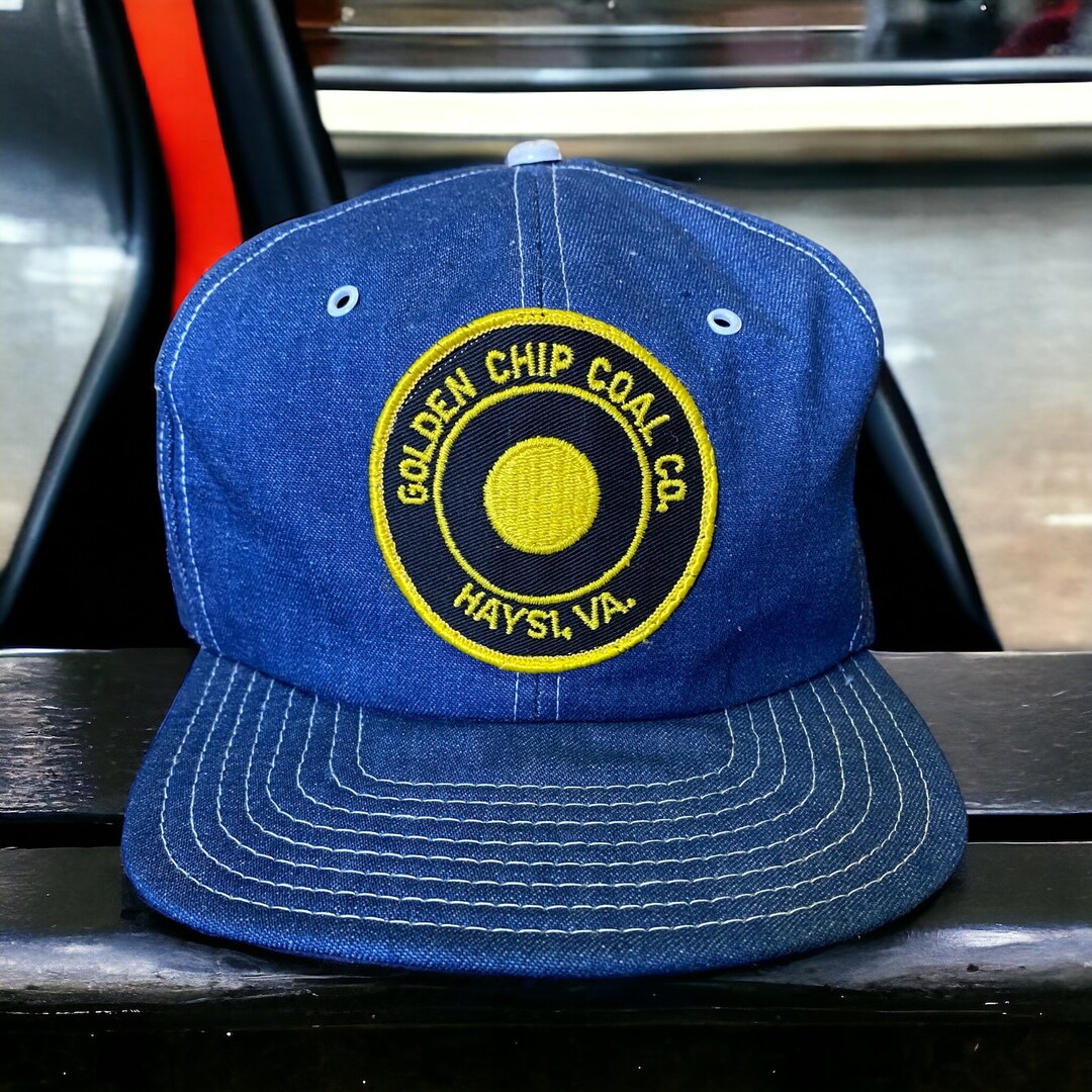 Vintage Golden Chip Coal Co Hat Mining Patch Jean Trucker Hat Snapback ...