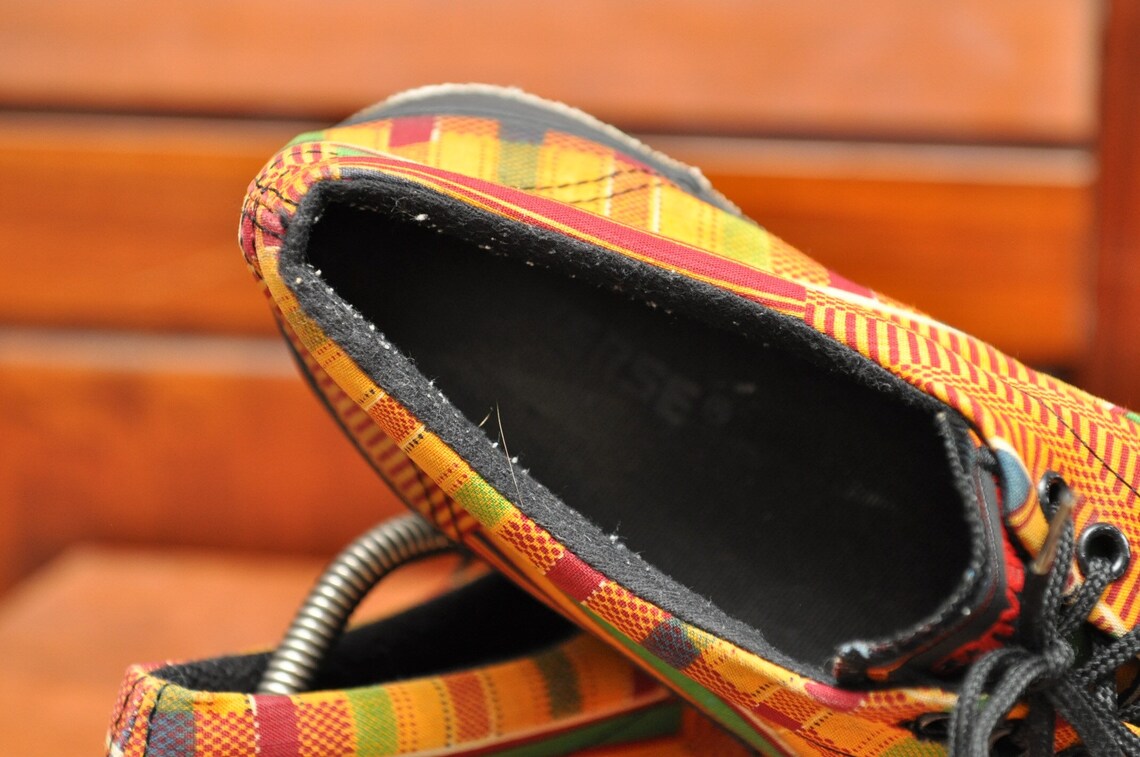 Vintage African Print Kente Ankara Converse Sneakers Mens Size | Etsy