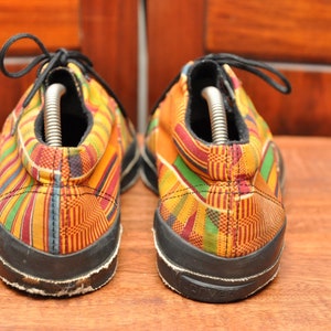 Vintage African Print Kente Ankara Converse Sneakers Mens Size 9 Womens ...