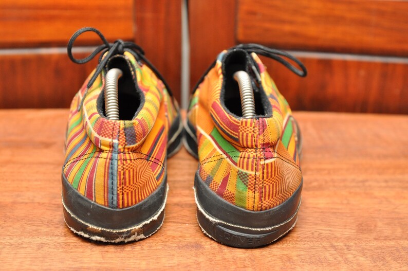 Vintage African Print Kente Ankara Converse Sneakers Mens Size | Etsy