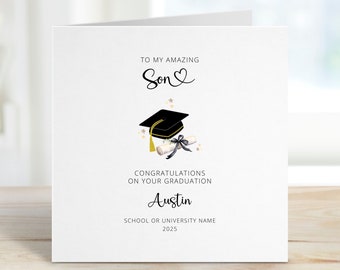 Mens Personalised Graduation Day Card Greetings Card Congratulations ...