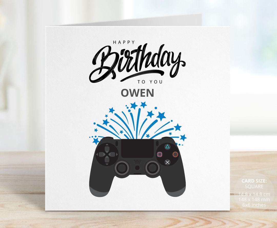 Video Game Birthday Card, Kids Computer Gamer Happy Birthday Card for ...