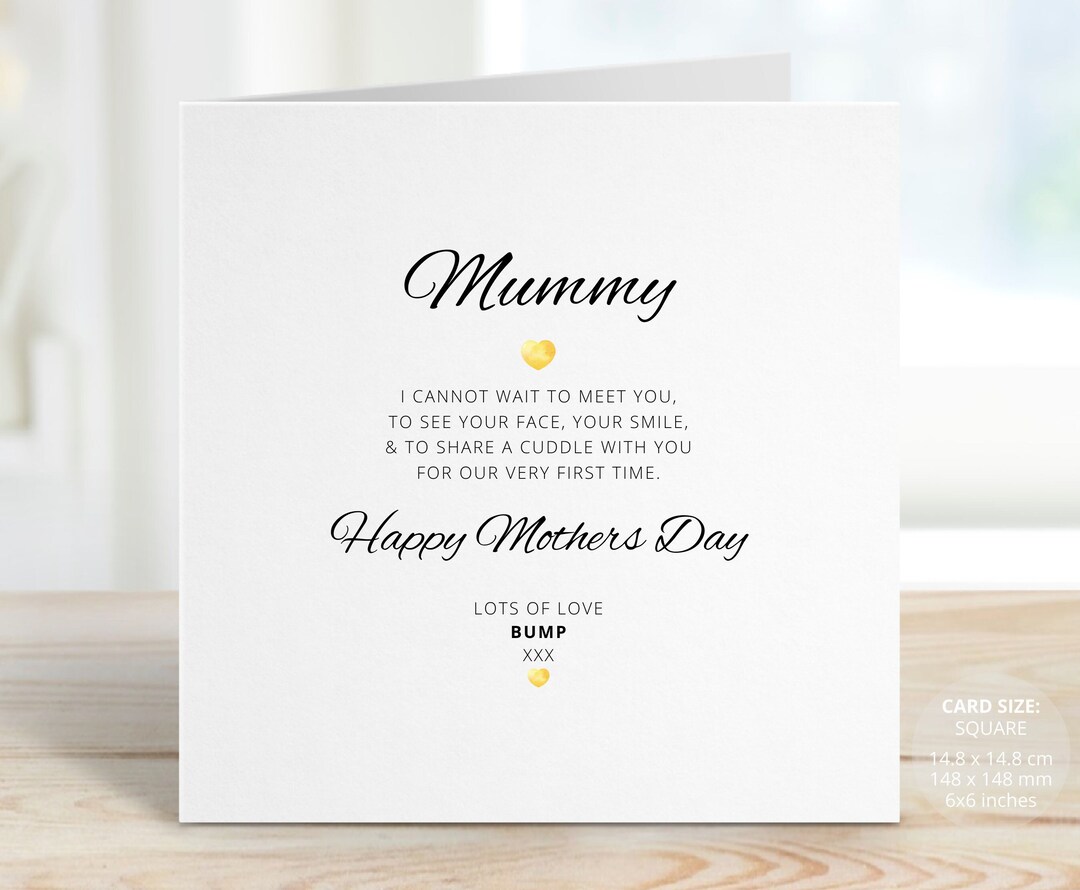 Happy Mother's Day Card for Soon to Be Mum, Expectant Mother Card From ...