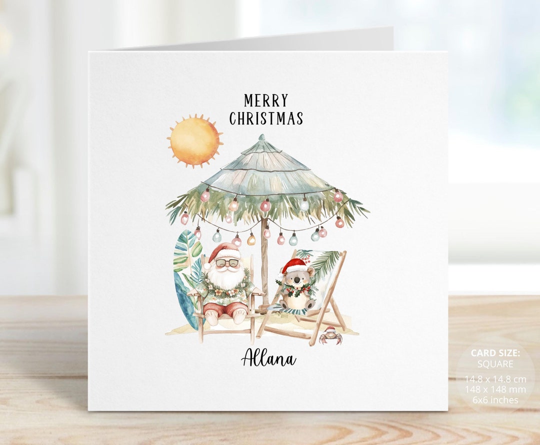 Santa Koala Christmas Card for Husband, Boyfriend, Girlfriend, Wife ...