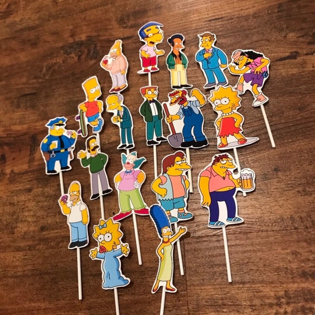 The Simpsons Cupcake Topper,the Simpsons Birthday Party Decorations ...