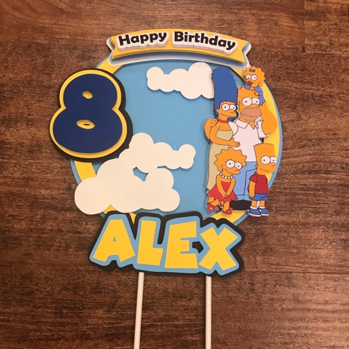 The Simpsons Cake TopperThe Simpsons birthday party - Etsy España