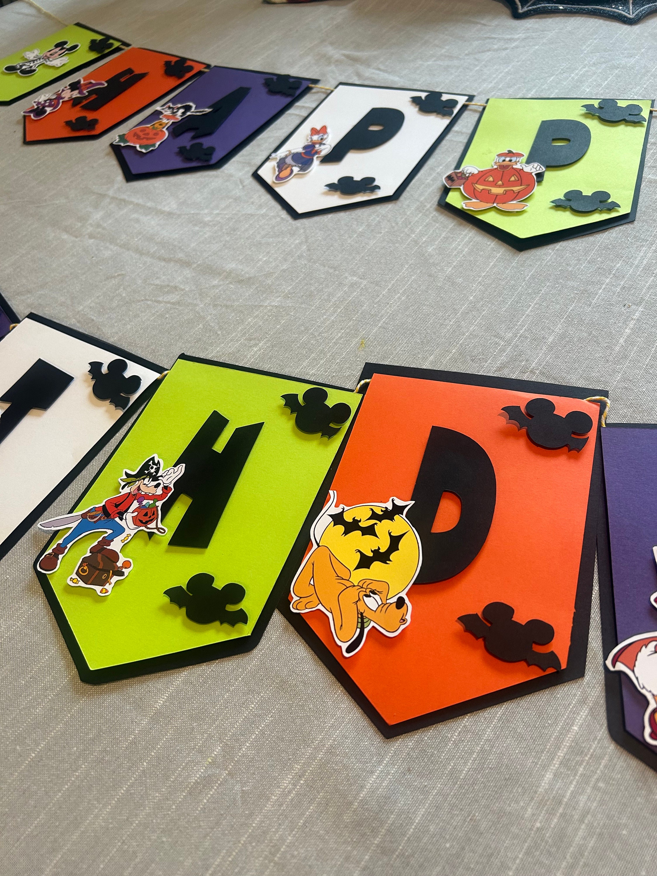 Halloween Mickey and Minnie Banner, Halloween Party Decoration, Mickey ...