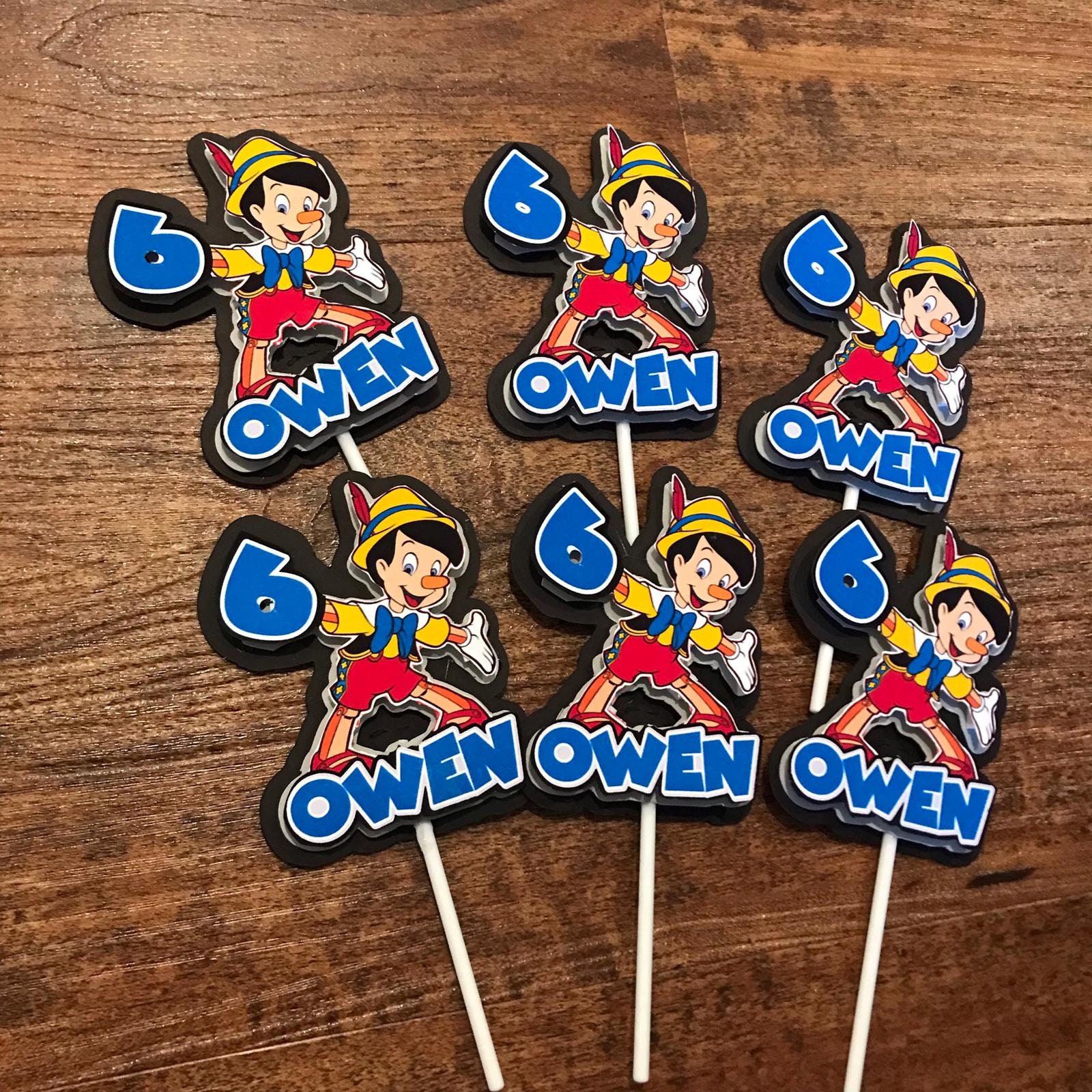 Pinocchio Cake Topper Pinocchio Party - Etsy