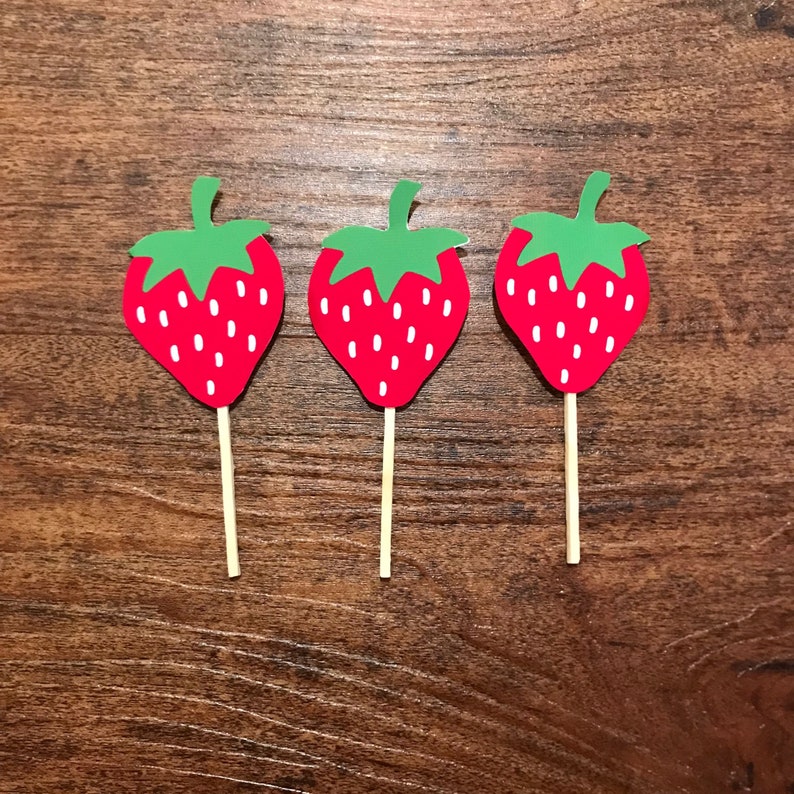 Strawberries Toppers, Party Decor, Strawberry Party, Strawberry Cake ...