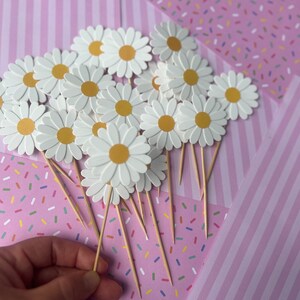 The Daisy Flower Toppers, Daisy Flower Party Decoration, Daisy Flower ...