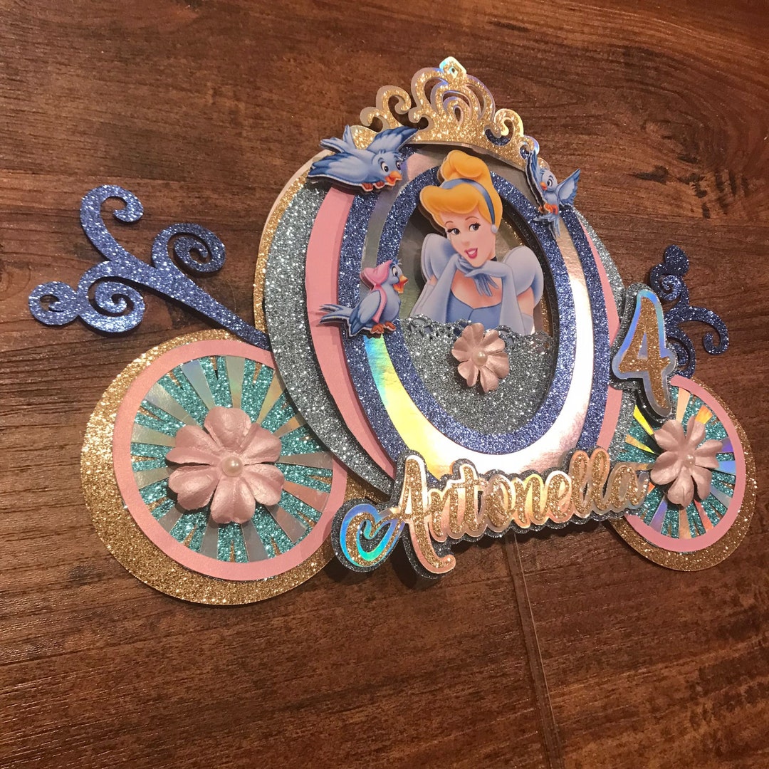 Cinderella Cake Topper, Cinderella Party Decoration, Cinderella Party ...