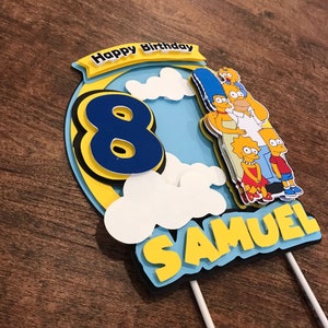 The Simpsons Cake TopperThe Simpsons birthday party - Etsy España