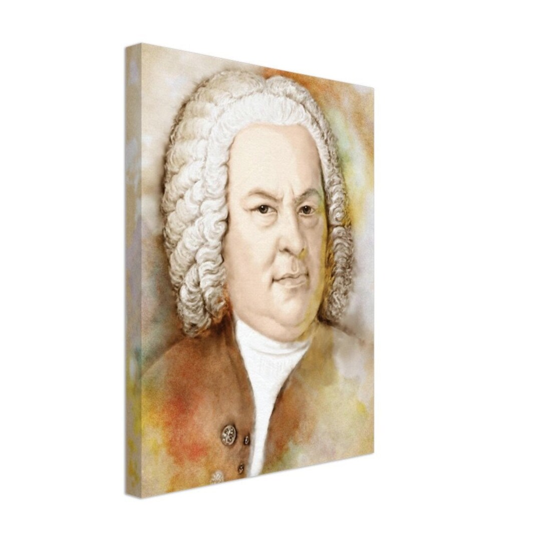 Johann Sebastian Bach Printed in Watercolor Style on Canvas - Etsy